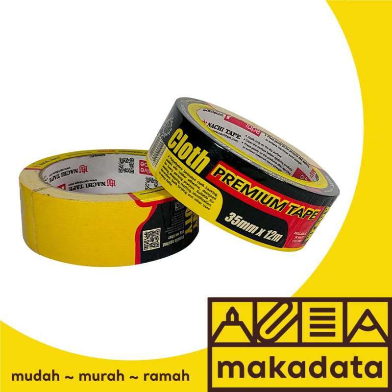 Jual Lakban Kuning Linen | Cloth Tape Nachi 35mm Murah Di Seller ...