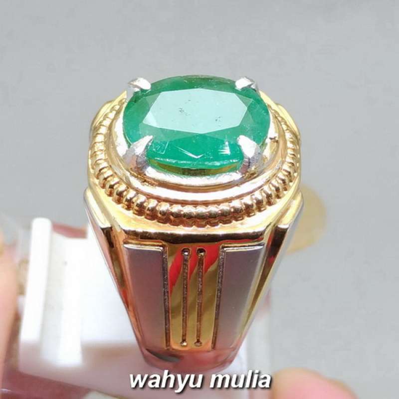 Promo Batu Natural Emerald Beryl Zamrud Hijau Oval Asli (kode 1537 ...
