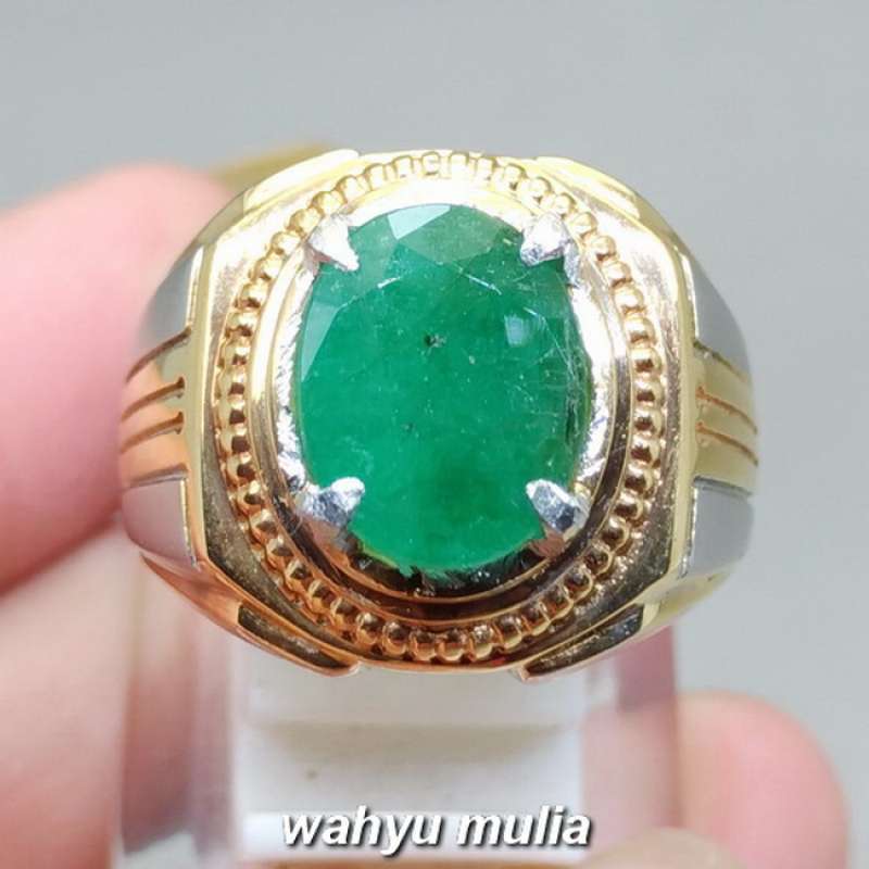 Promo Batu Natural Emerald Beryl Zamrud Hijau Oval Asli (kode 1537 ...