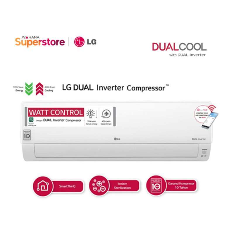 Promo LG AC Split Dinding Smart Inverter DUALCOOL Watt Control 2023 1 ...