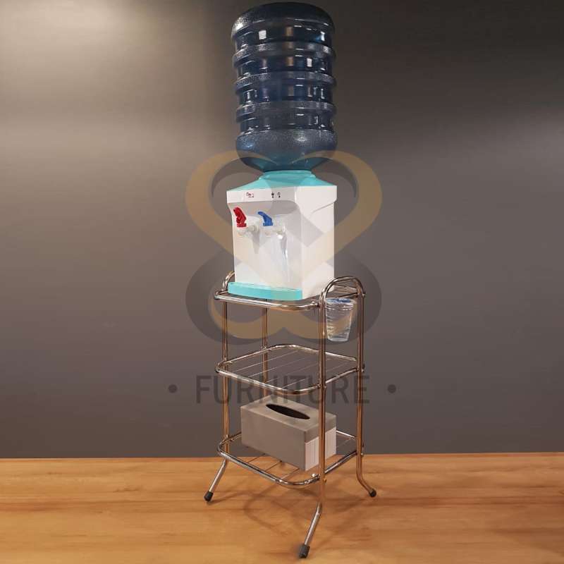 Jual RAK / RAK DISPENSER / RAK DISPENSER SUSUN 3 / MEJA GALON - Chroom ...