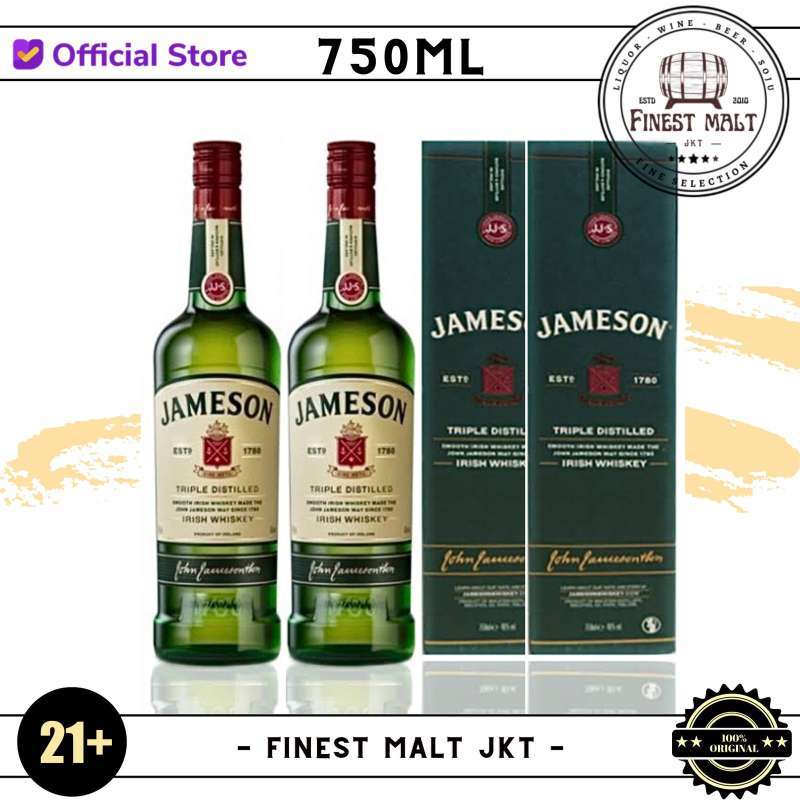Jual Jameson Irish Whiskey 750 ml (Paket 2 botol) di Seller Finest malt ...