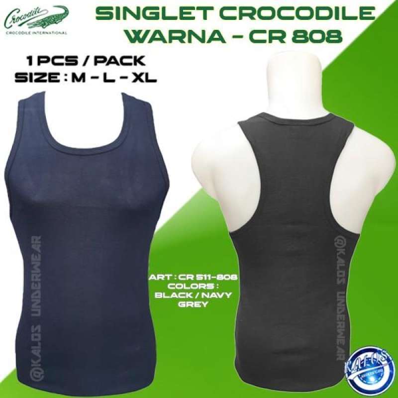 Jual Kaos Singlet Pria Crocodile WARNA CR808AW - XL di Seller Kalos ...
