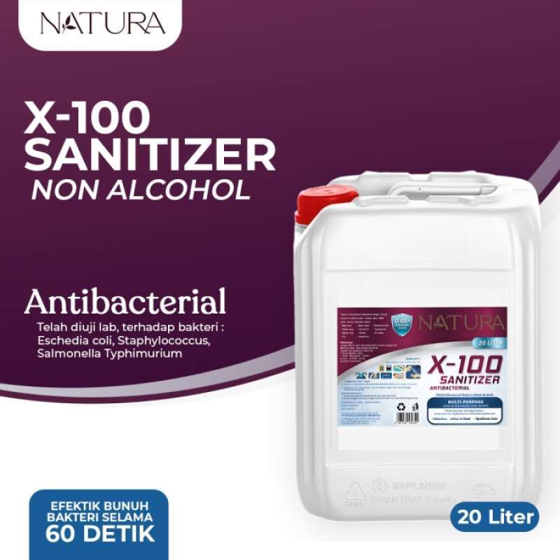 Promo Natura X-100 Sanitizer Disinfectant 20 LITER Antiseptik ...
