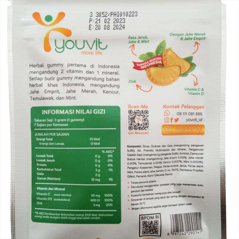 Jual Youvit Multivitamin Gummy Herb Herbal Vitamin 7 Days Di Seller ...