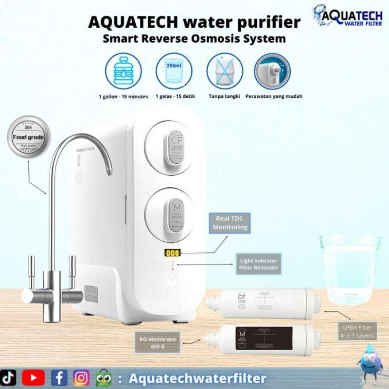 Jual Aquatech Ro Purifier 600gpd - Reverse Osmosis Water Purifier Di ...