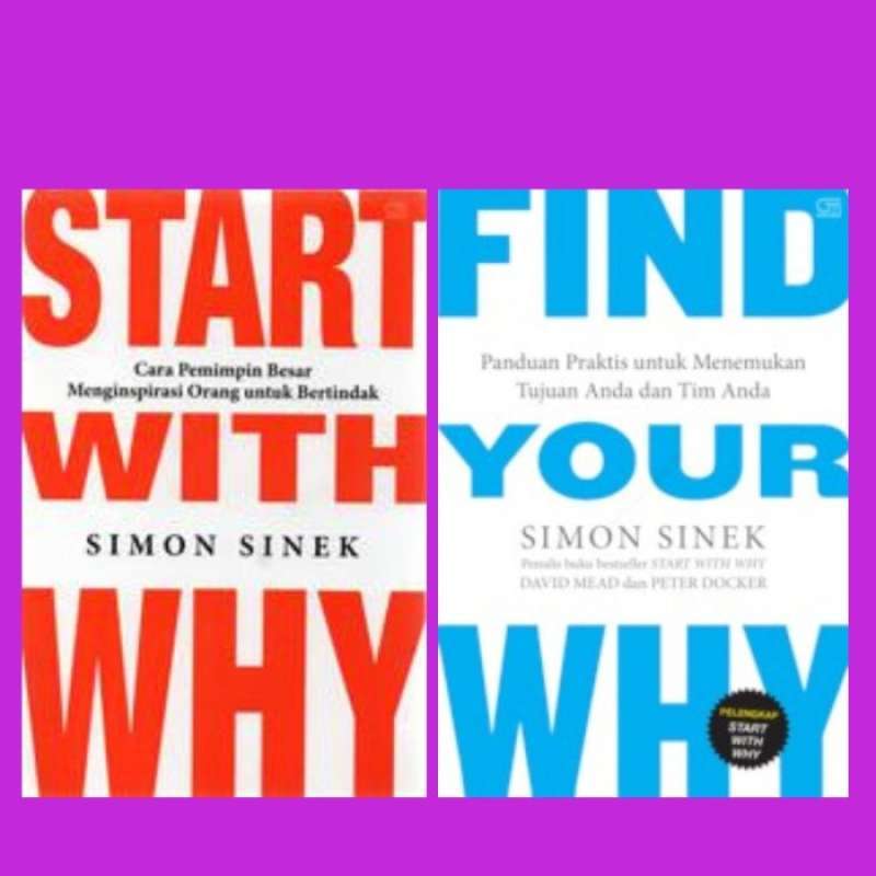 Promo Paket Bundling Buku Start With Why & Find Your Why By Simon Sinek ...