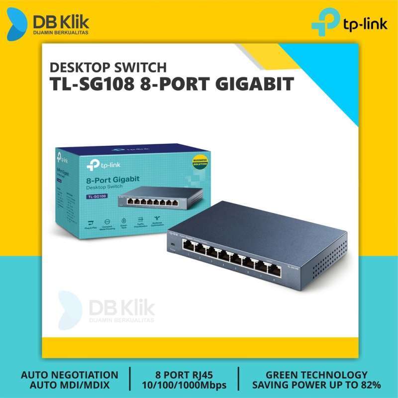 Jual Desktop Switch TP-Link TL-SG108 8 Port Gigabit - Hub TP Link TL ...