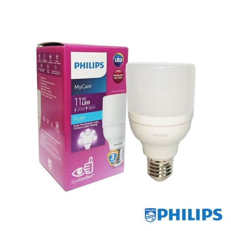Jual PHILIPS Mycare E27 CDL LED Bright Bohlam Lampu - Putih [11 Watt] di Seller Jumbo Stationery ...