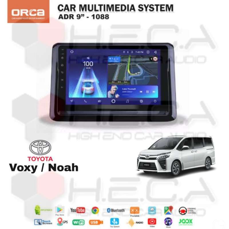 Jual ORCA ADR-1088 VOXY / NOAH Android 9 Head Unit Double Din - Hitam ...
