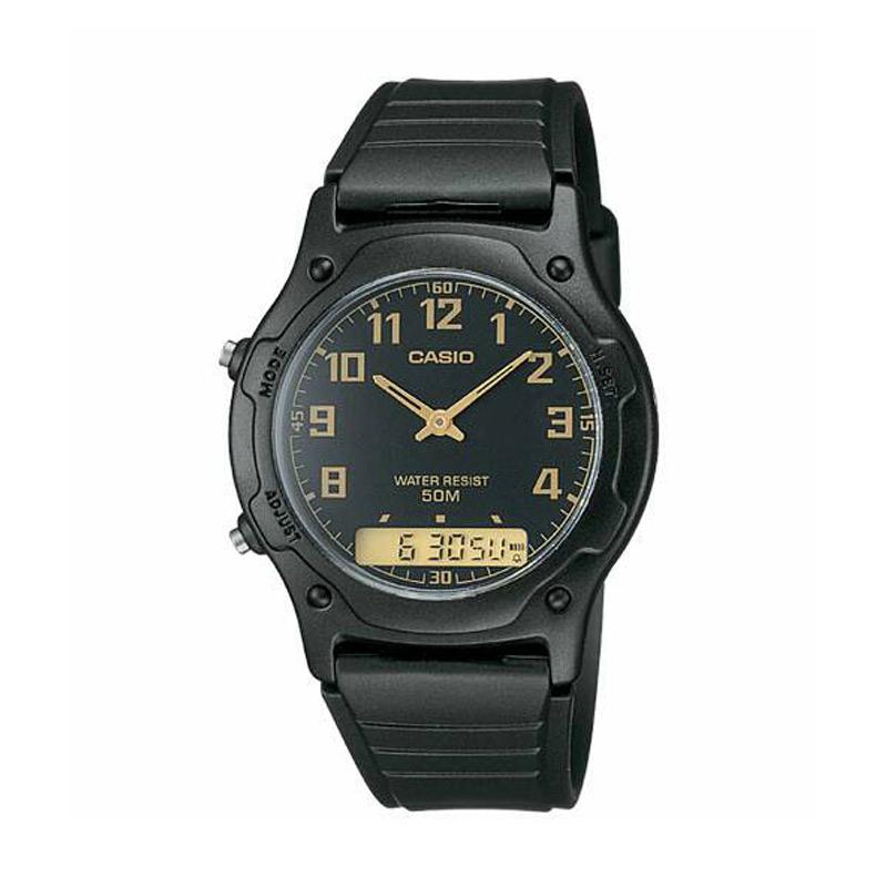 Promo Casio Analog Digital Jam Tangan Pria - Hitam Aw-49h-1b Diskon 9% ...