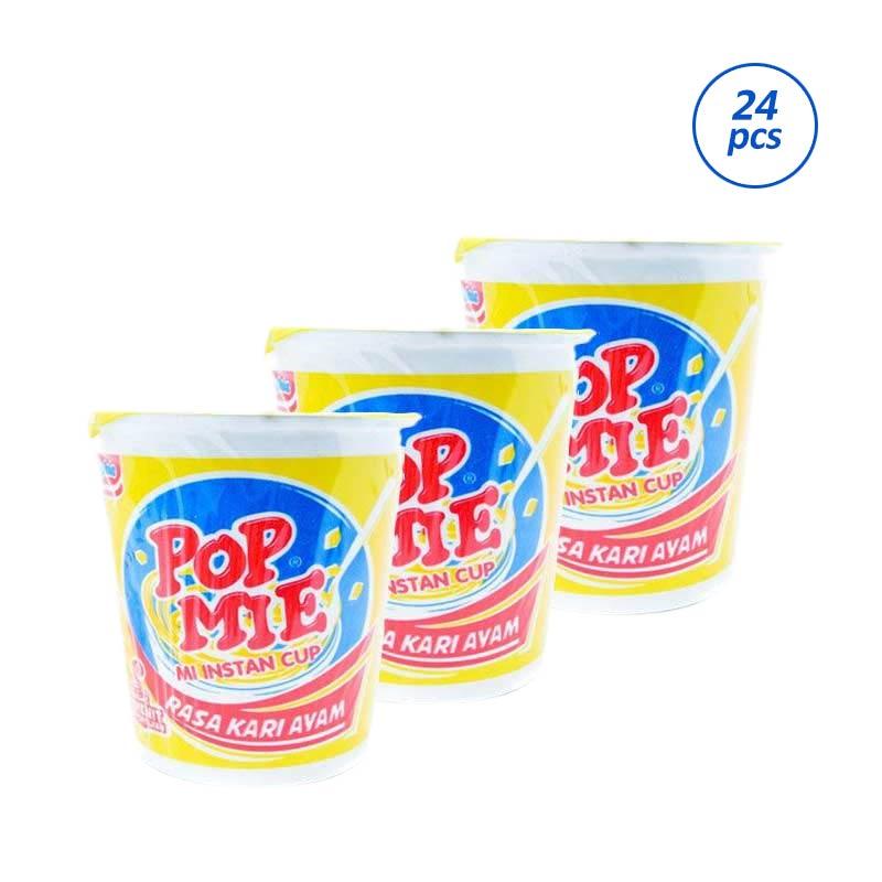 Jual Pop Mie Rasa Kari Ayam Mie Instan Cup [75 g/ 24 Pcs] di Seller ...