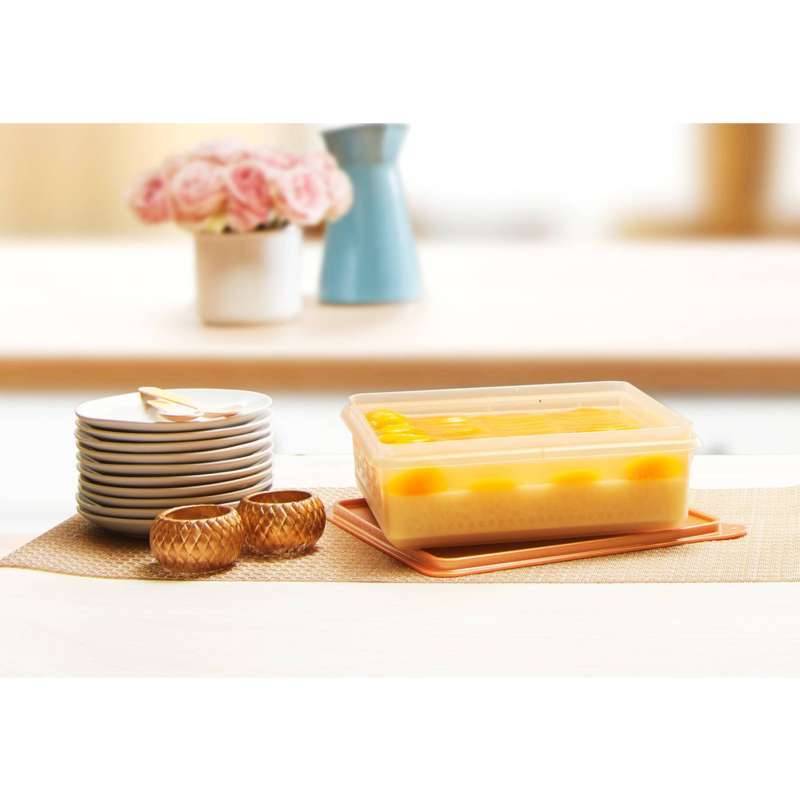 Jual Wadah Kue / Puding 2.9l Tupperware Mosaic Snak Stor Gold Di Seller ...