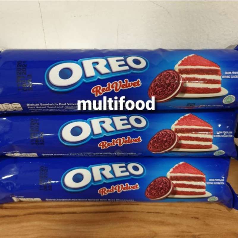 Jual Oreo Red Velvet 133gr / Biskuit Oreo Red Velvet Halal di Seller ...
