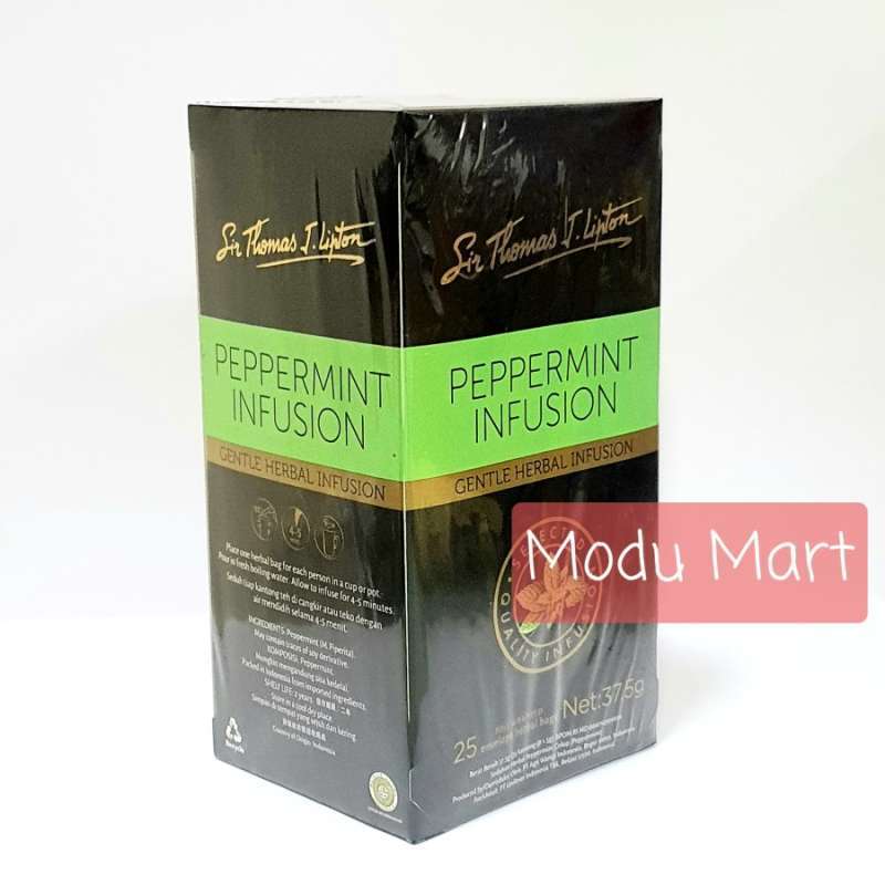 Promo LIPTON Peppermint Tea Infusion Bag 25p - Teh Rasa Pepper Mint 25 ...