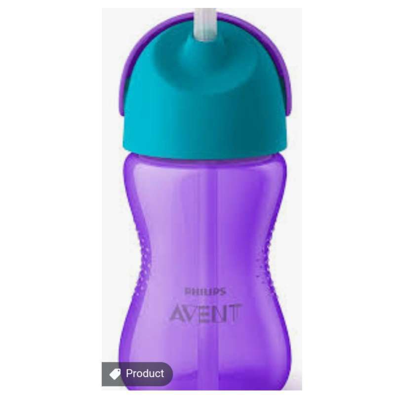 Jual Philips Avent Bendy Straw Cup Botol Minum - Purple [10 Oz] Di ...