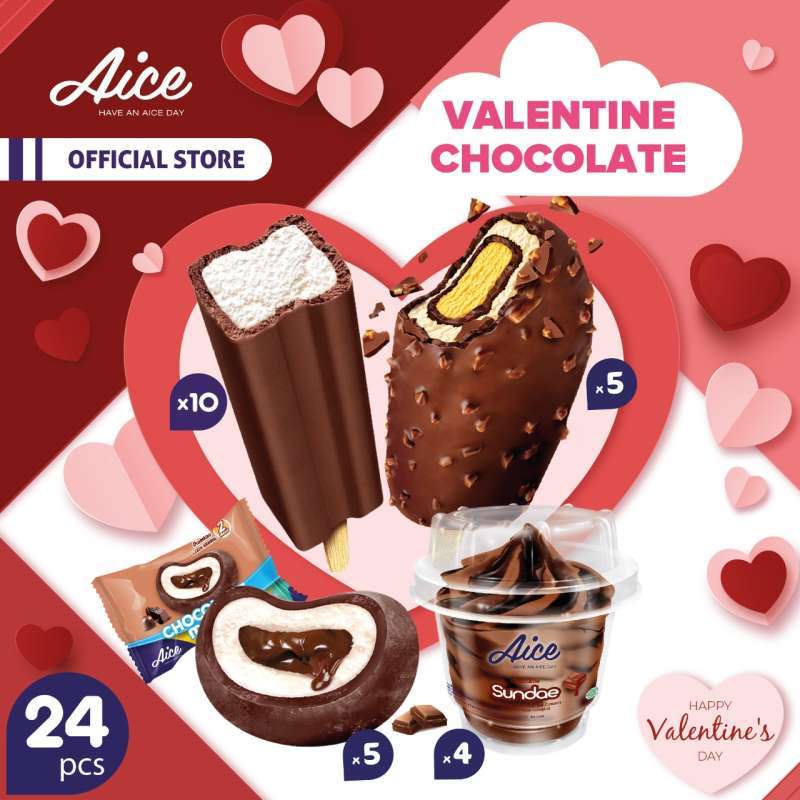 Promo Paket Aice Ice Cream Special Valentine Chocolate Total 24 Pcs ...