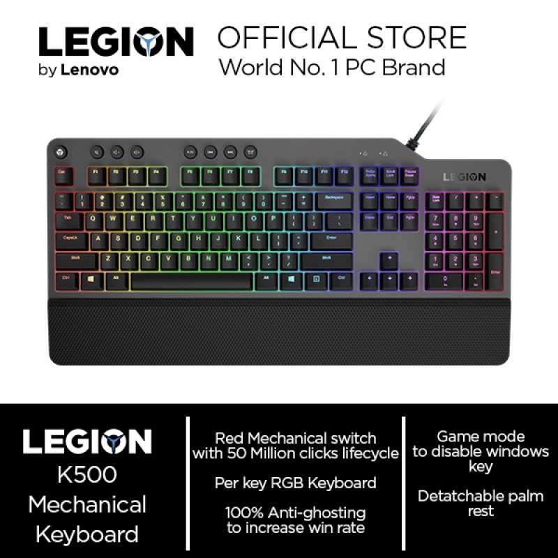 Jual Lenovo Legion K500 Mechanical Gaming Keyboard - GY40T26478 - BLACK ...