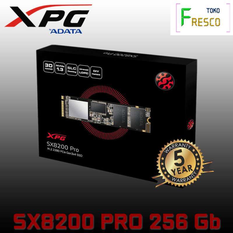 Jual Ssd Adata Xpg Sx8200 Pro M.2 Nvme 256gb |3d Nand|2280 Pcie Gen3x4 ...