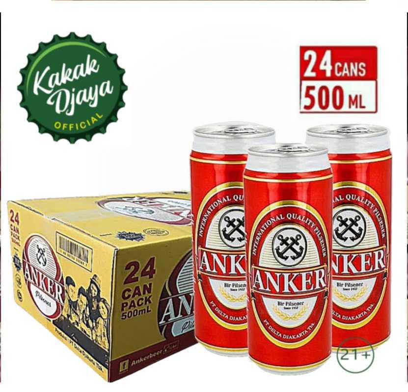 Promo Anker Bir Pilsener Can Minuman Alkohol [500 Ml] Box Instant ...