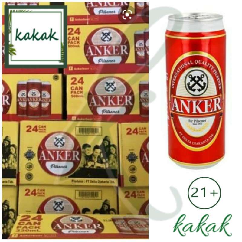 Promo Anker Bir Pilsener Can Minuman Alkohol [500 Ml] Box Instant ...