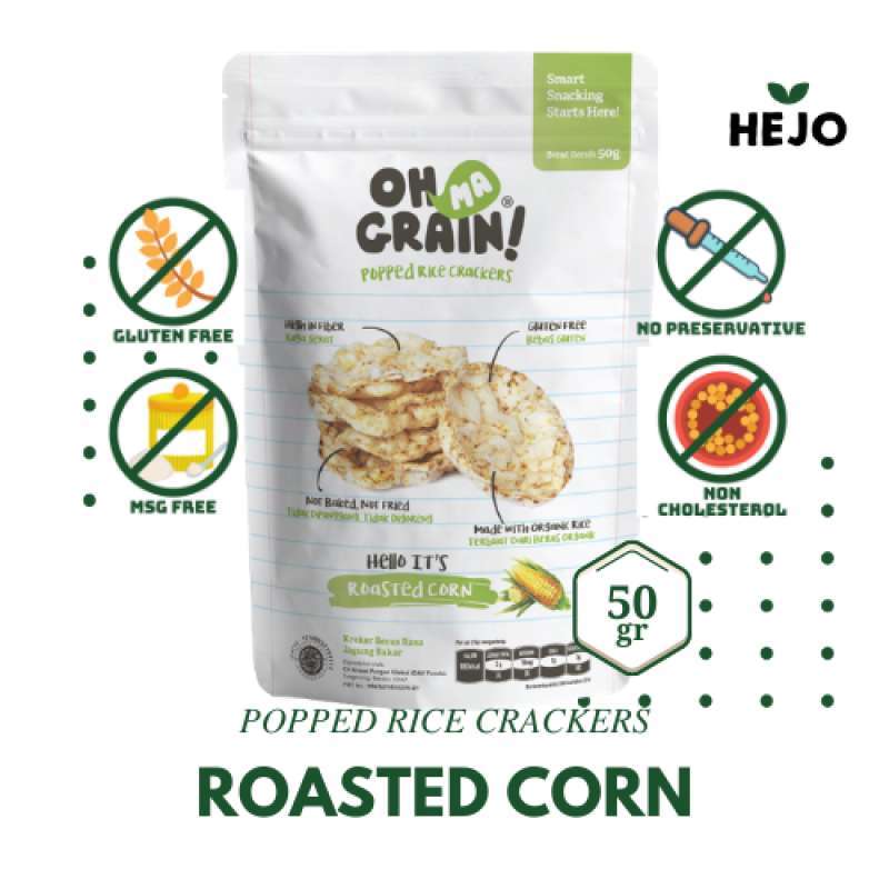 Jual Oh Ma Grain! - Roasted Corn 50 gr Popped Rice Crackers - Keripik ...