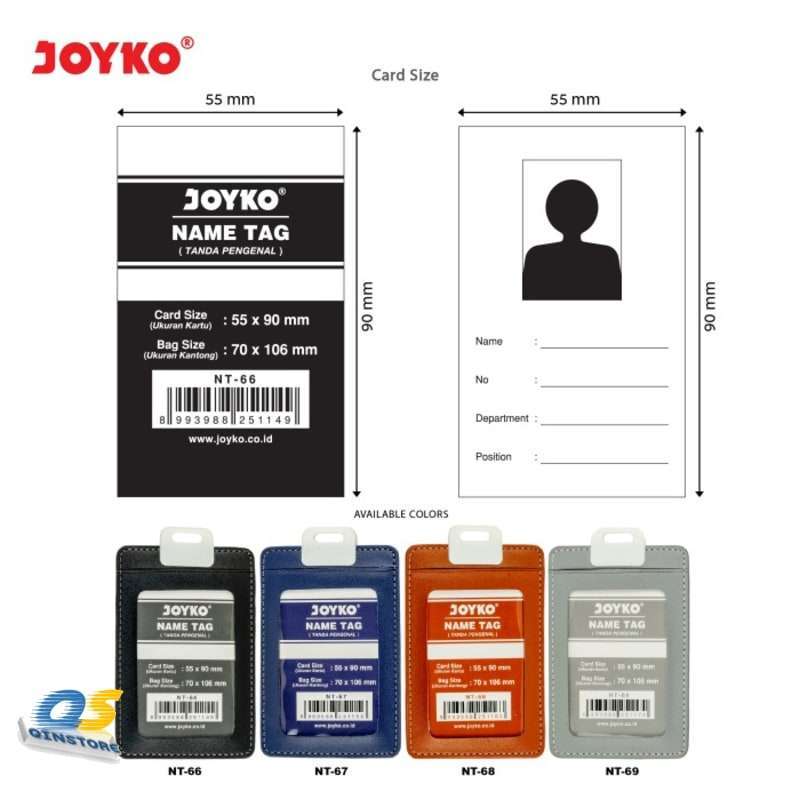 Jual Joyko Name Tag Tanda Pengenal Gantungan Kartu Nama Kulit - NT - NT ...