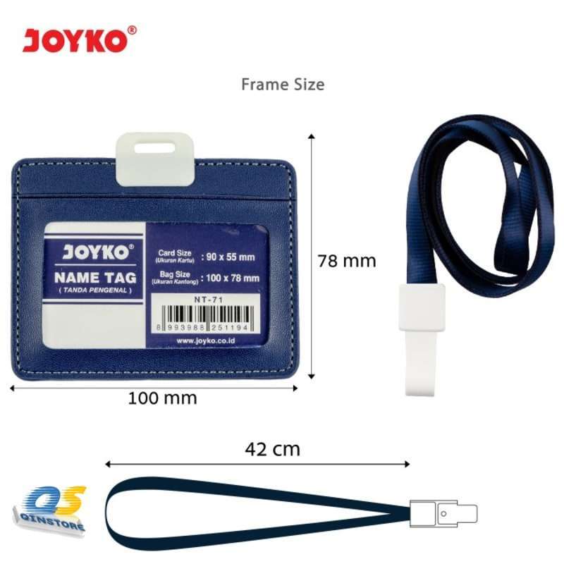 Jual Joyko Name Tag Tanda Pengenal Gantungan Kartu Nama Kulit - NT - NT ...