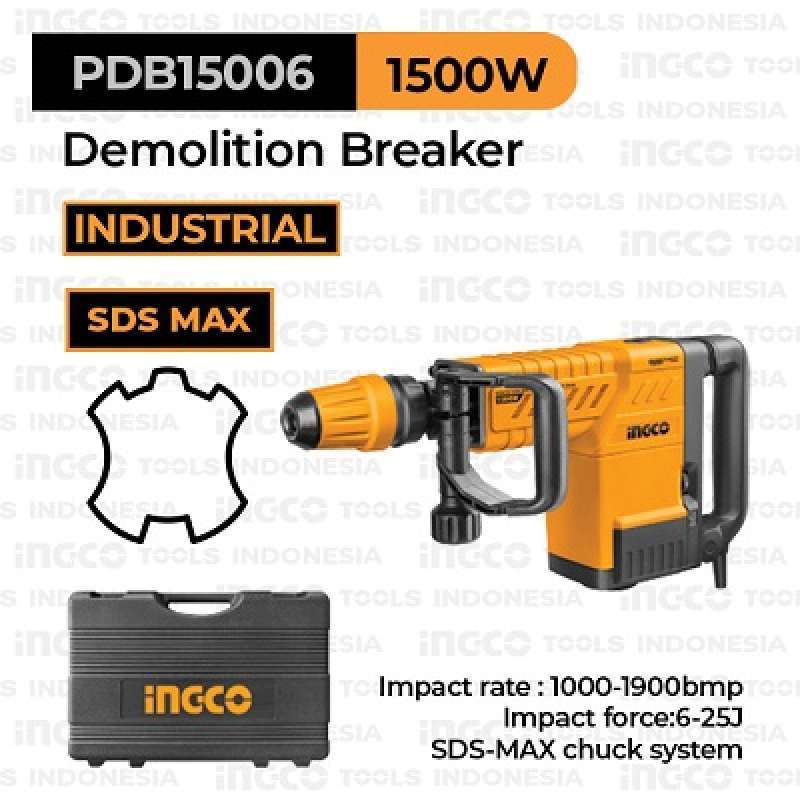 Jual Demolition Jack Hammer (10 Kg, 25J) INGCO PDB15006 - Mesin Bobok ...
