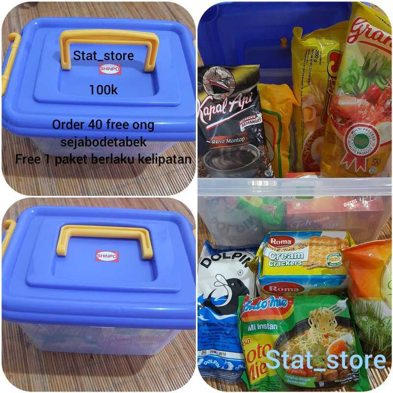 Jual paket sembako dengan box Halal di Seller Statstore - Meruya Utara ...