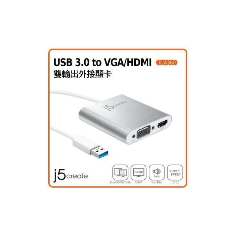 Jual (j5 create)KaiJet j5create USB 3.0 to VGA / HDMI Dual Output ... Jual (j5 create)KaiJet j5create USB 3.0 to VGA / HDMI Dual Output ...