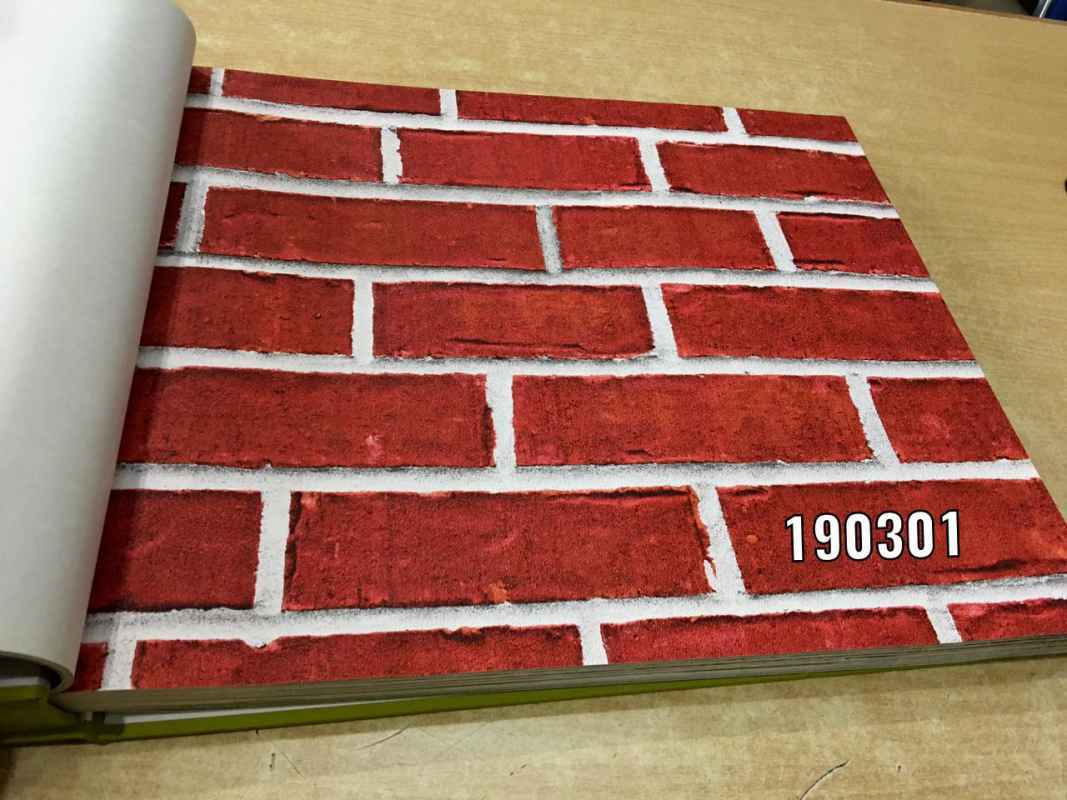 Jual Wallpaper Dinding Motif Batu Bata Susun Natural 3D ColorS di ...