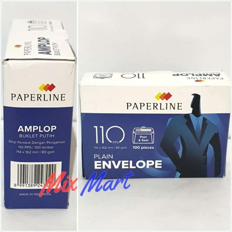 Jual Amplop Putih Paperline 110 Pps 80 Gram Isi 100 Di Seller Mixmart ...