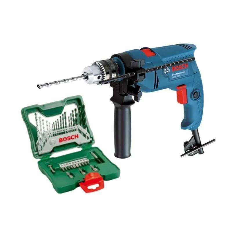 Jual Bosch Gsb 550 Impact Dril With Bosch X Line Set Mata Bor 33 Pcs Di