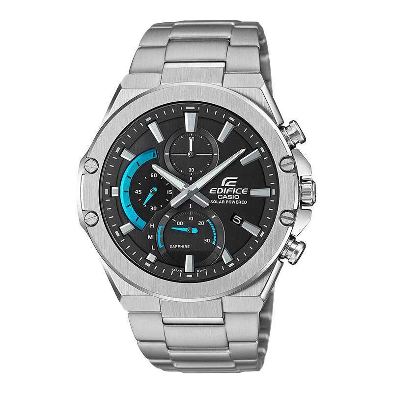 Jual Casio Edifice Slim Line EFS-S560D-1AVUDF Tough Solar Black Dial ...