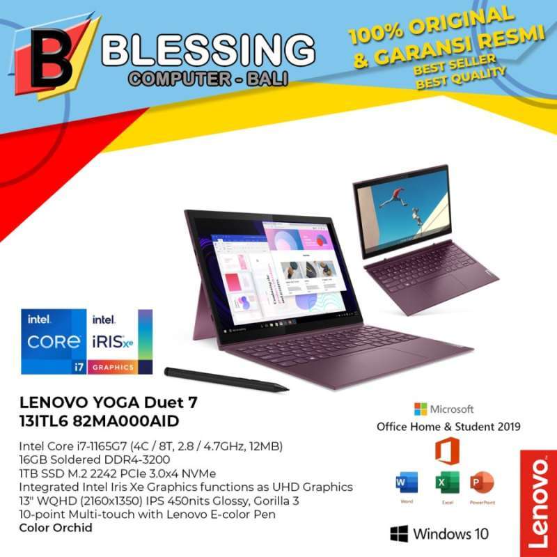 Jual Lenovo Yoga Duet Itl Ma Aid Ci G Gb Tb Ssd W Ohs Di Seller Blessing
