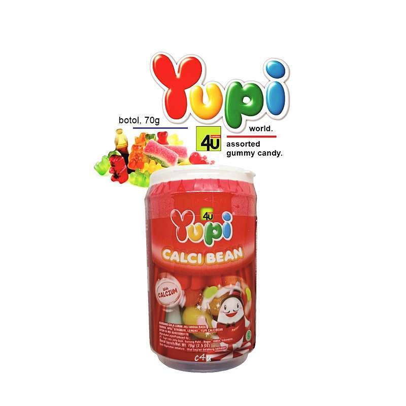 Promo Yupi Calci Bean 70 gr - Kemasan Botol Diskon 16% di Seller ...