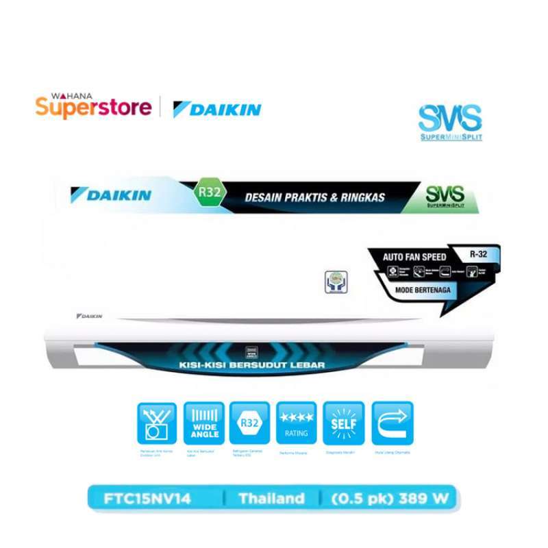 Promo Daikin Ftc15nv14 Ac Split - Putih [1/2 Pk/ Khusus Jabodetabek ...