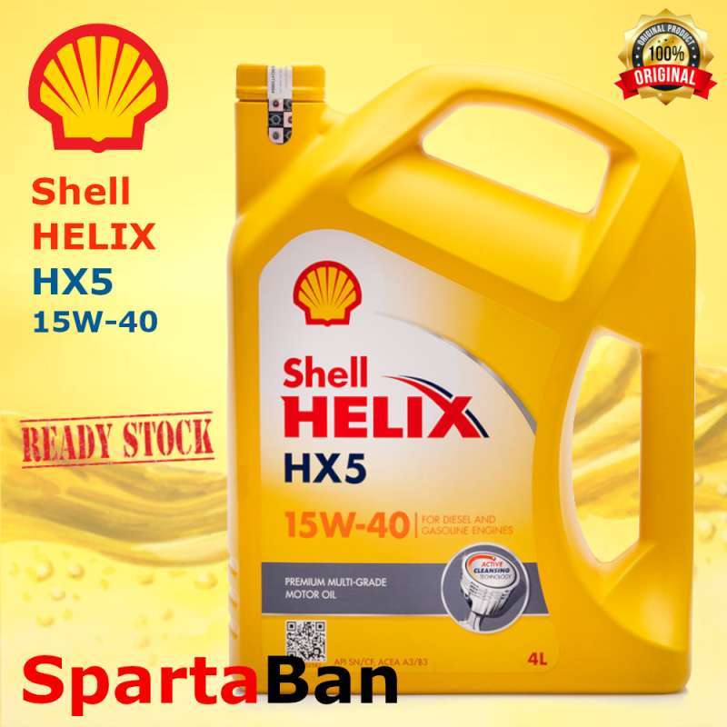 Jual Shell Helix HX 5 15W-40 Oli Pelumas [4 L] di Seller Sparta Ban ...