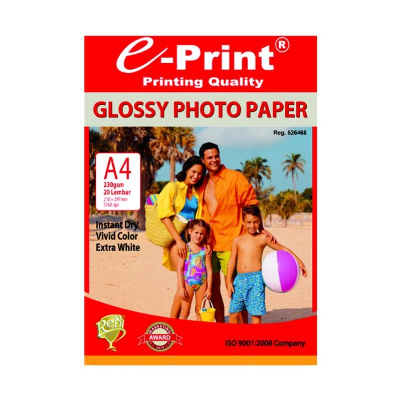Promo E-print Glossy Photo Paper [a4/ 230 Gsm/20 Sheets] Diskon 31% Di ...
