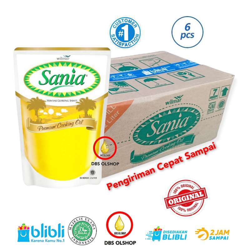 Jual SANIA Premium Minyak Goreng [2000 ML/6 Pouch] di Seller DBS OLSHOP ...