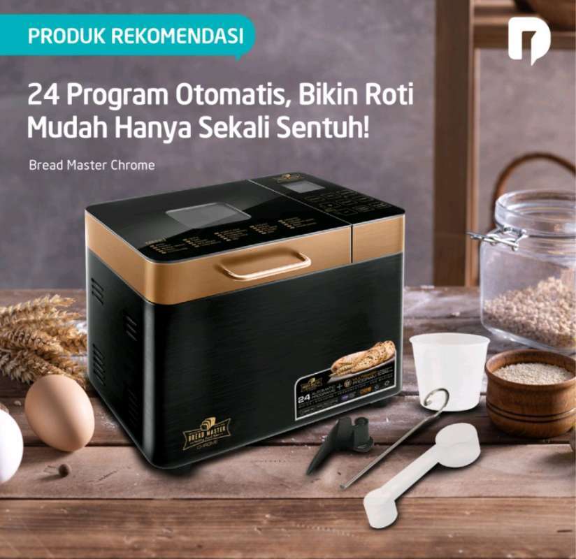 Promo Mesin Alat Pembuat Roti Otomatis Bread Master Chrome Diskon 7% di ...