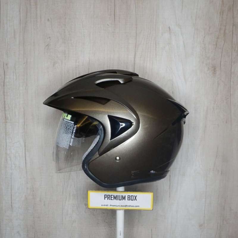 Jual HIU Arrow Double Visor Helm Half Face - Dark Granito di Seller ...
