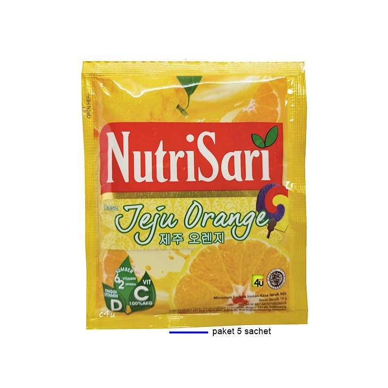 Jual NUTRISARI - Minuman Serbuk Rasa JERUK JEJU - PAKET 5 SACHET di ...