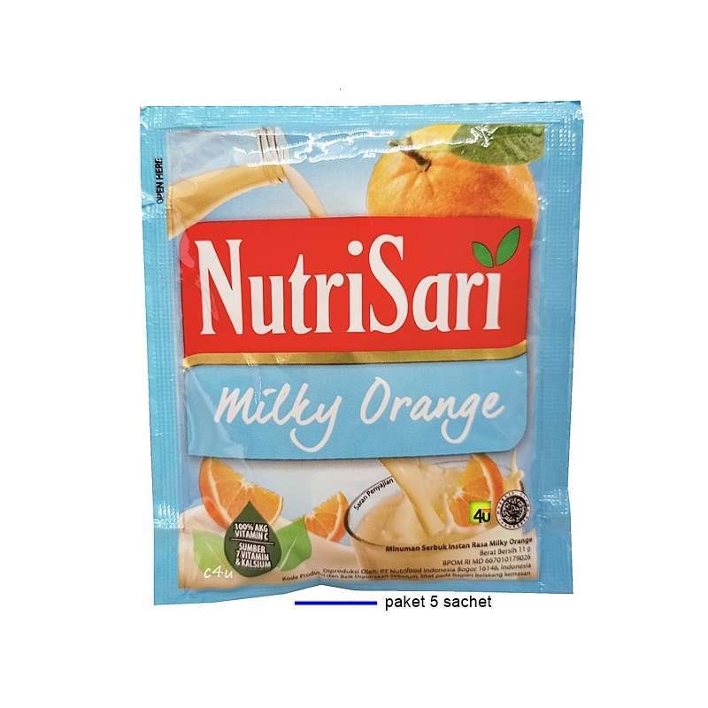 Jual NUTRISARI - Minuman Serbuk Rasa MILKY ORANGE - PAKET 5 SACHET di ...