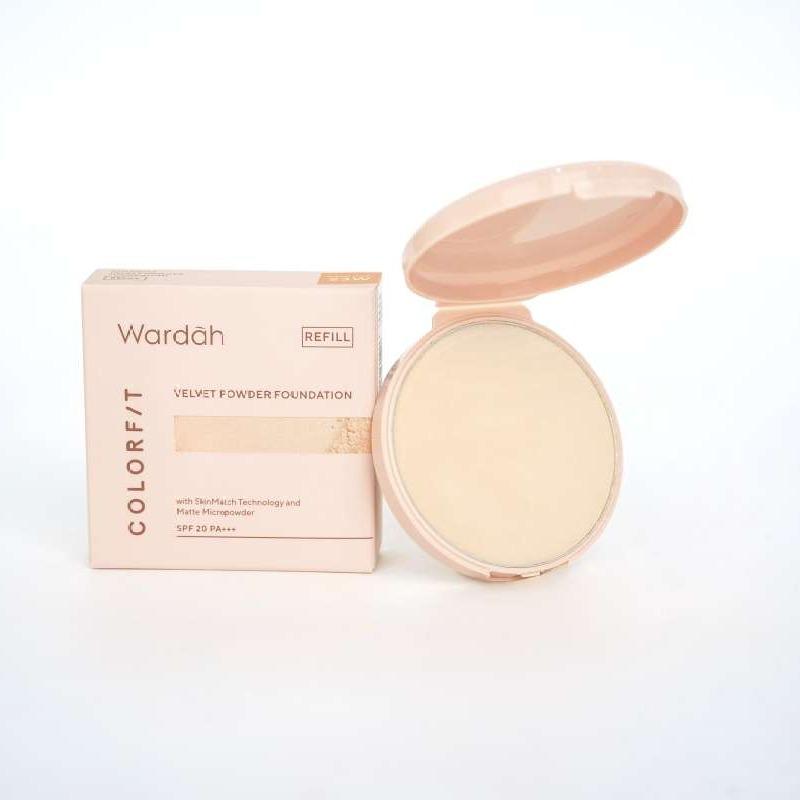 Promo Wardah Colorfit Velvet Powder Foundation Refill - 23W Warm Ivory ...