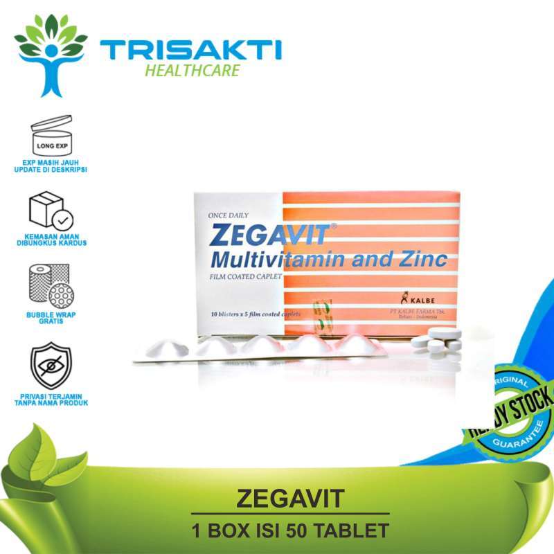 Jual Zegavit Multivitamin & Zink [1 Box isi 50 Kap] di Seller Trisakti ...
