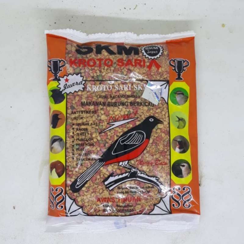Jual SKM KROTO SARI KASAR MAKANAN BURUNG BERKICAU ANTI STRESS PAKAN ...