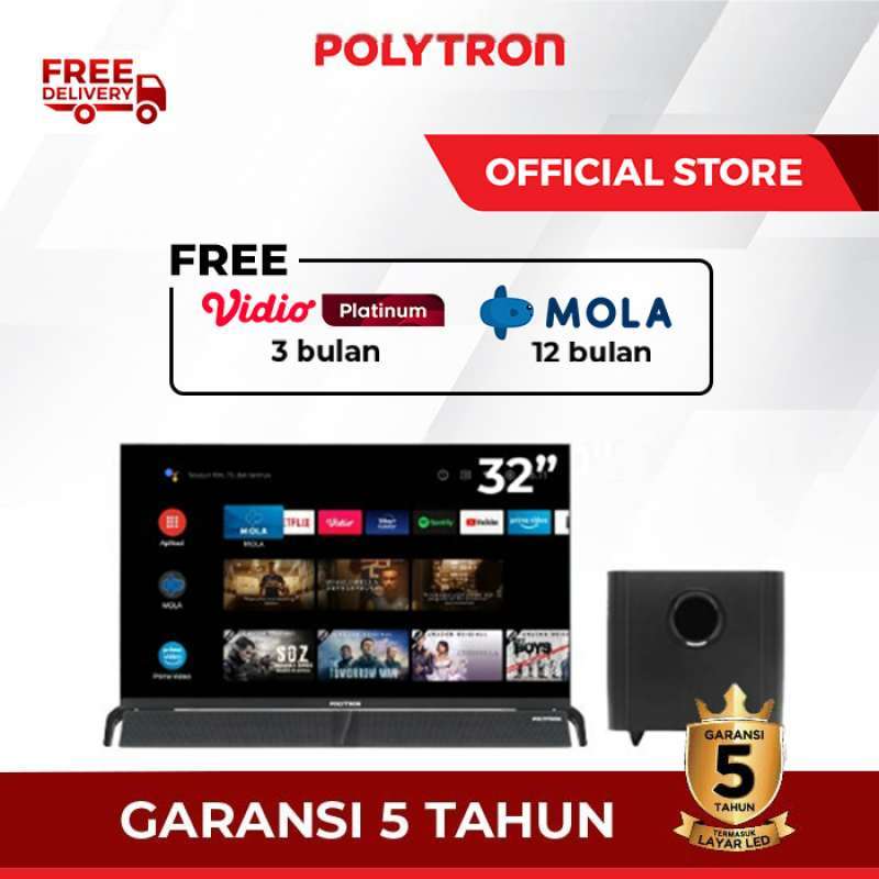 Jual Polytron Smart Cinemax Soundbar Led Tv 32 Inch Pld 32bag9953 Di Seller Polytron Official ...