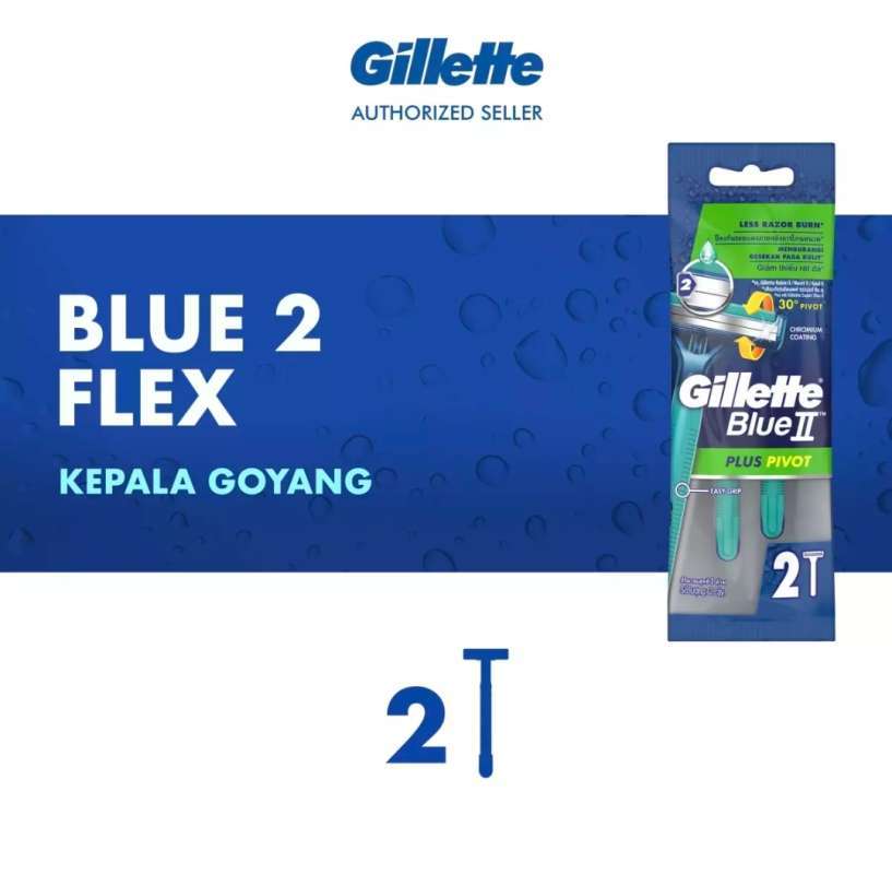 Jual Gillette Blue II Plus Ultragrip Pivot [2 Razors] di Seller Olivia ...